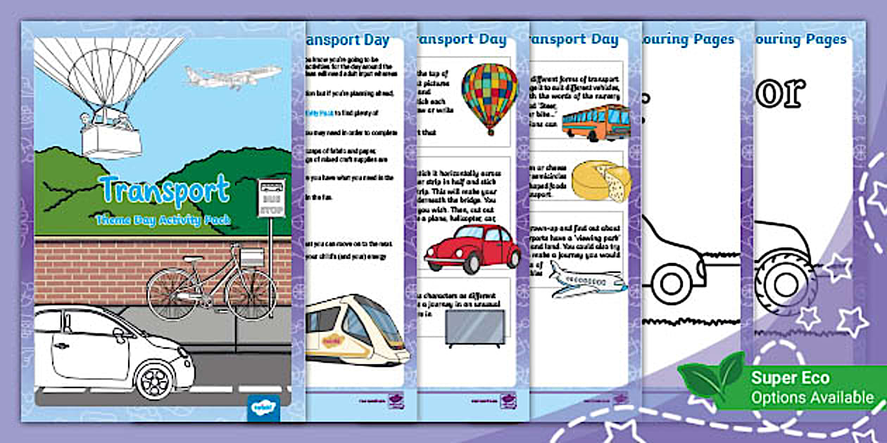 Transport Theme Day Activity Pack (teacher made) - Twinkl