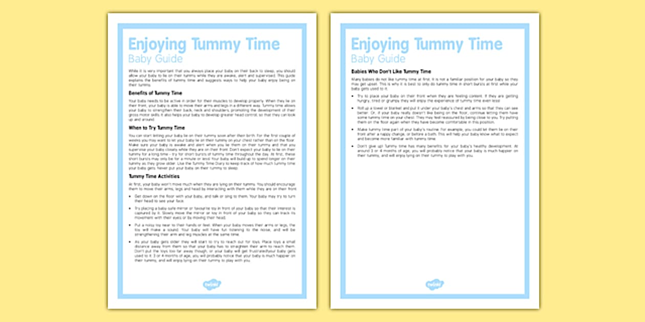 What is Tummy Time? | Printable Guide | Twinkl - Twinkl