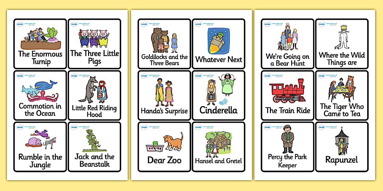 Story Book Cards (teacher made) - Twinkl