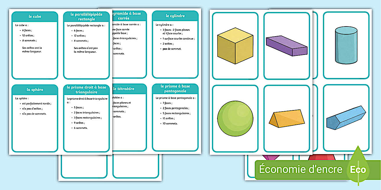 Jeu de paires des formes géométriques en 3D
