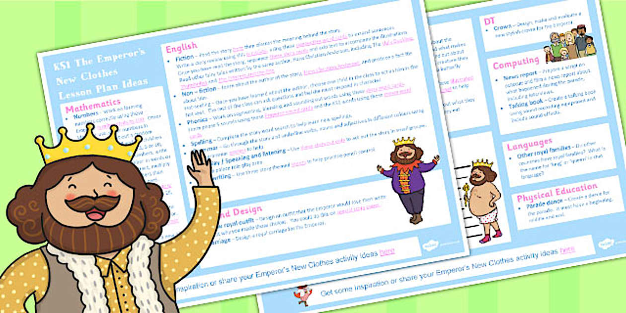 The Emperors New Clothes KS1 Lesson Plan Ideas - Twinkl