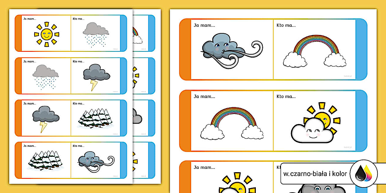Ja mam, kto ma? | Pogoda |Gra (teacher made) - Twinkl