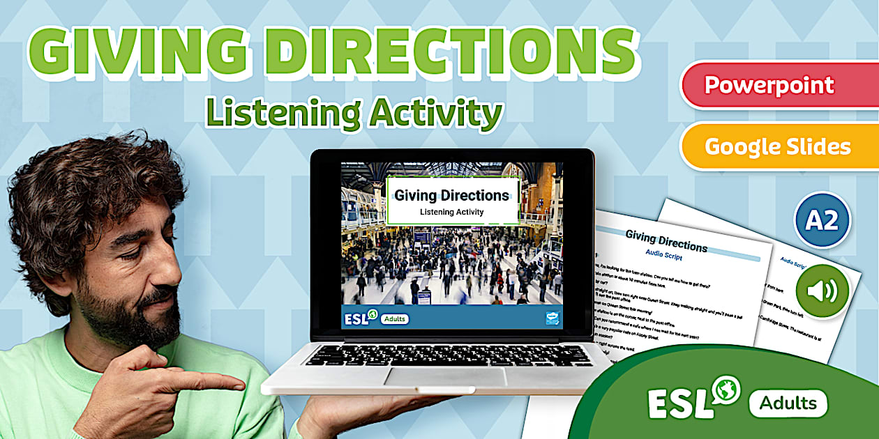 ESL Listening PPT: Giving Directions [Adults, A2]