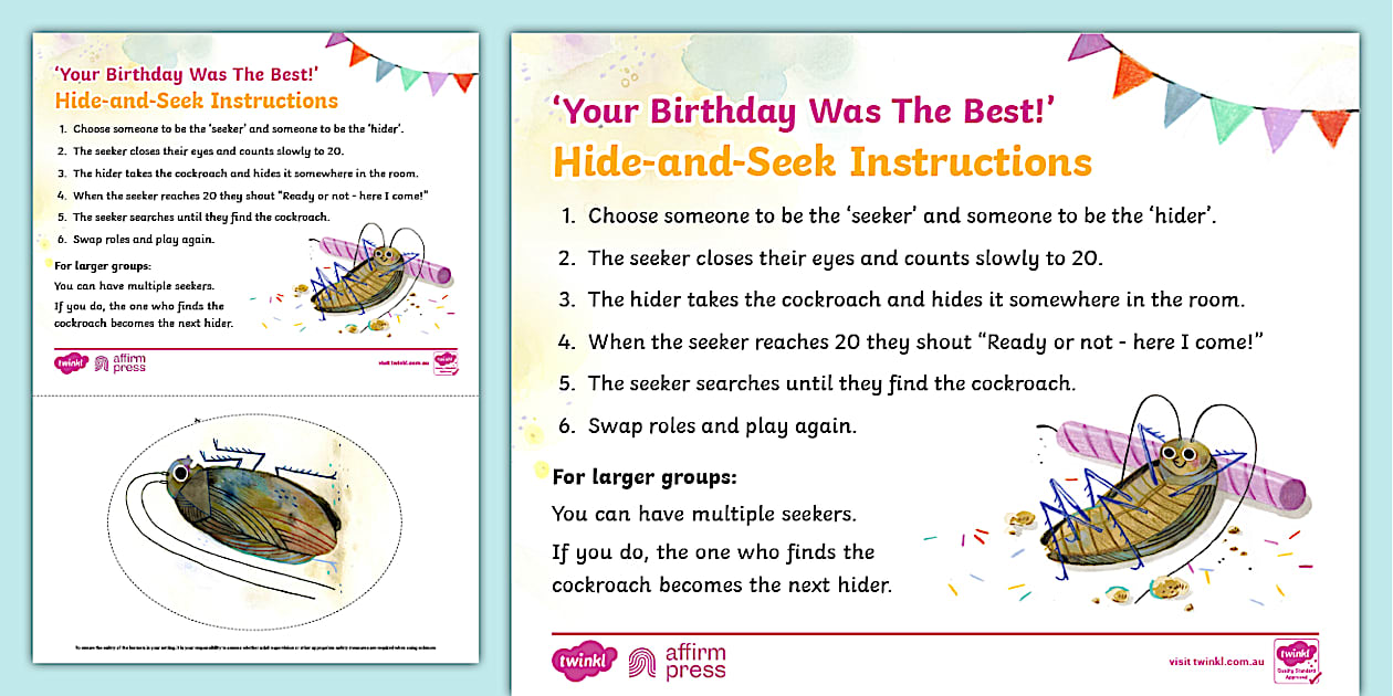 ‘Your Birthday Was the Best!’ Hide-and-Seek Instructions