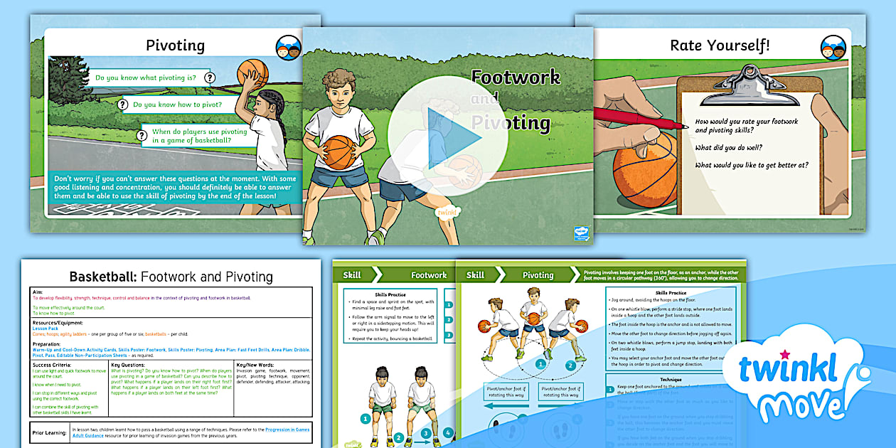 Footwork in Basketball - Year 5 PE Lesson - Twinkl Move