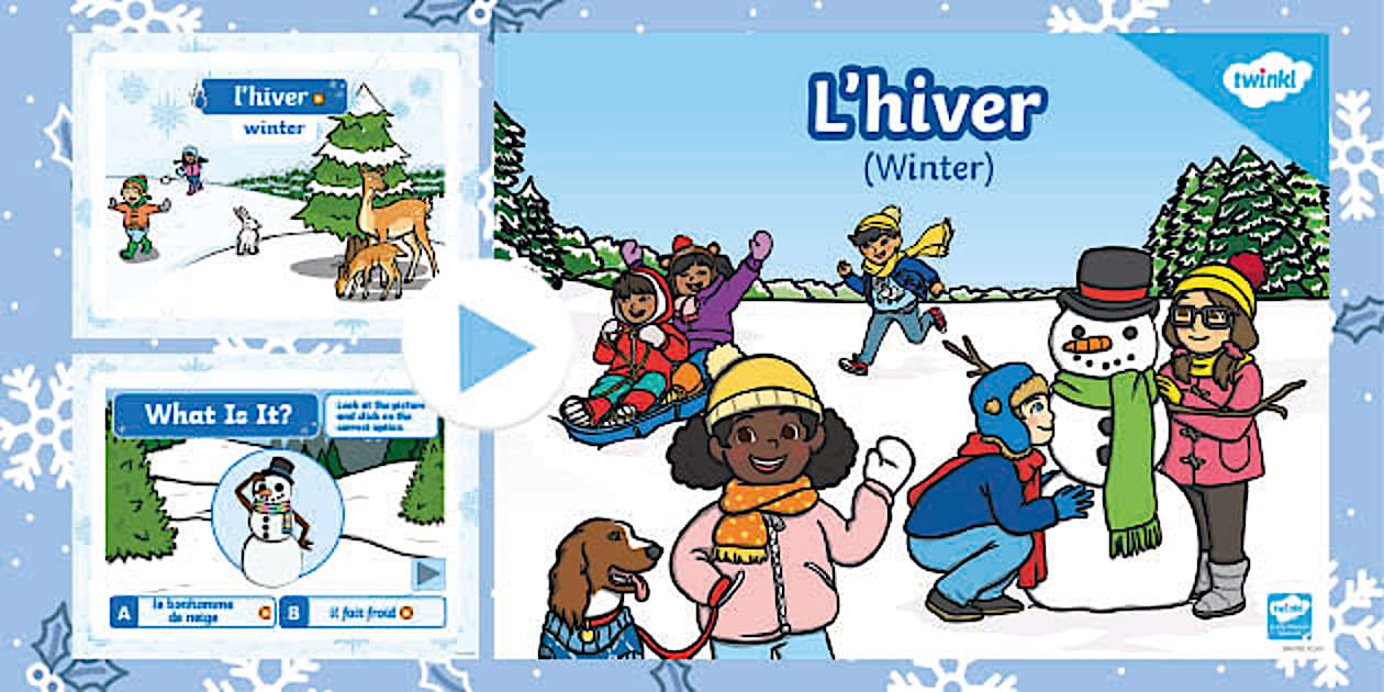 👉 French Winter Vocabulary PowerPoint (teacher made)