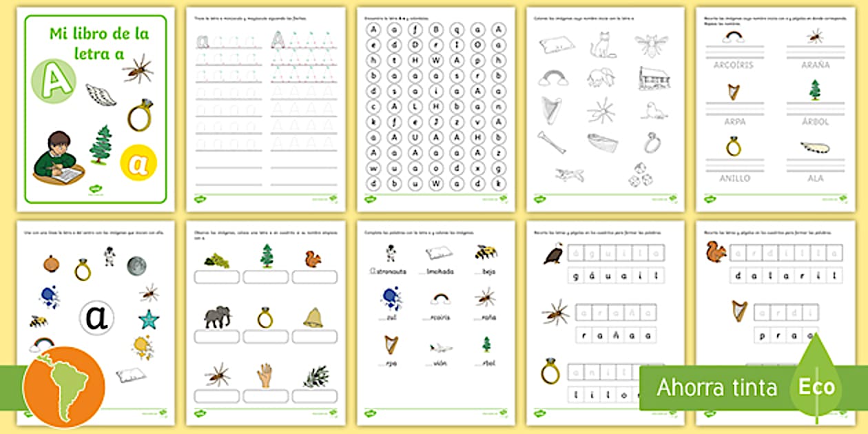 Cursive Cuadernillo: Mi libro de la letra A - Twinkl