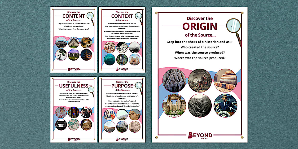 Working With Sources Skill Posters (teacher made) - Twinkl