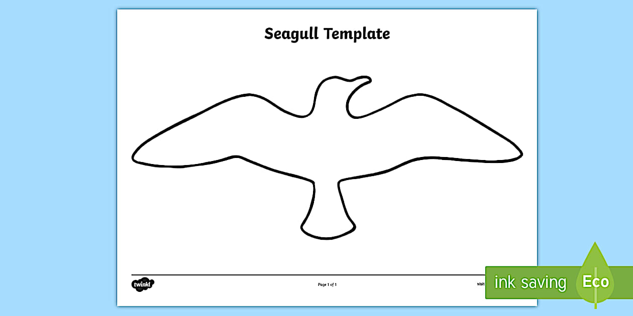 Seagull Template Worksheet / Worksheet (Teacher-Made)