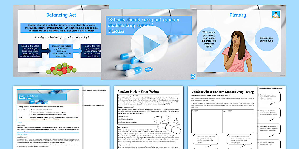 Drug Testing In Schools Lesson Pack - Grade 7 - Life Skills