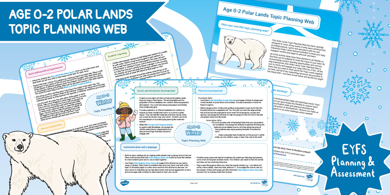 NI EYFS Age 0-2 Topic Planning Web: Polar Lands