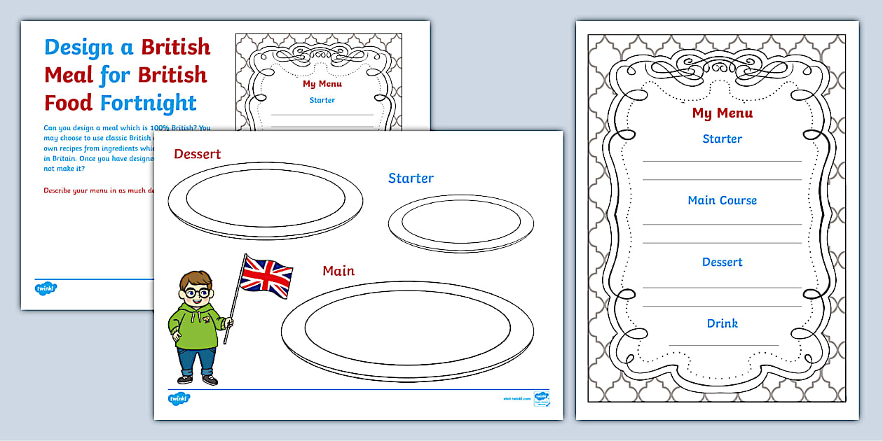 British Food Fortnight Design a Meal - british food fortnight