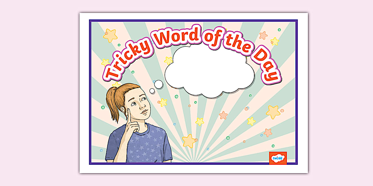 Tricky Word of the Day Display Poster (Teacher-Made)