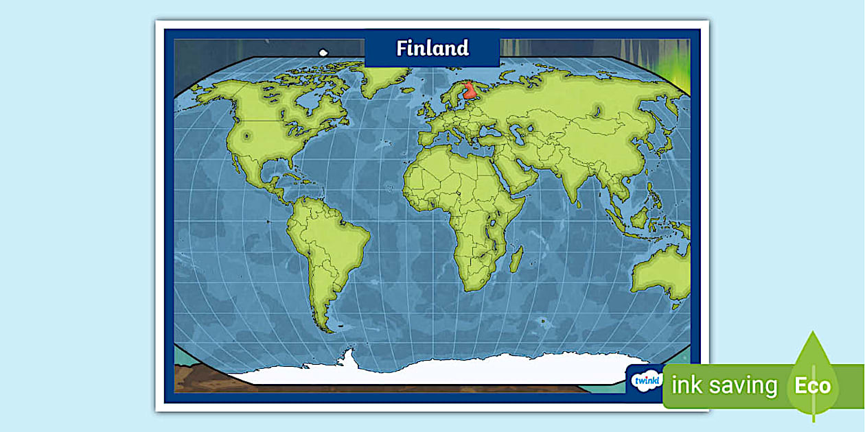 Finland Map Display Poster 3rd/4th Class