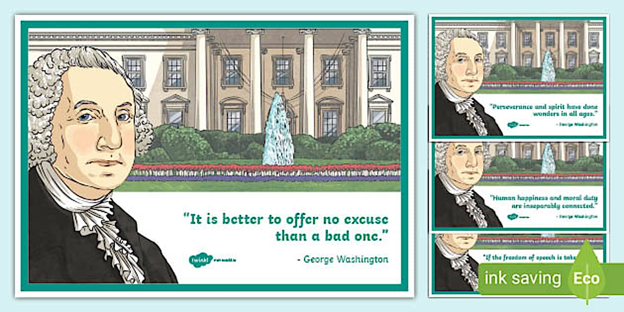 George Washington Quote Cards (teacher made) - Twinkl
