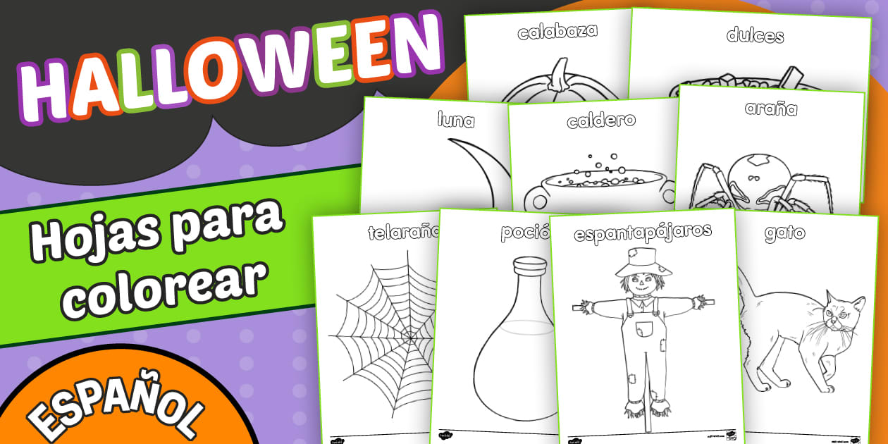 Hojas para colorear de Halloween