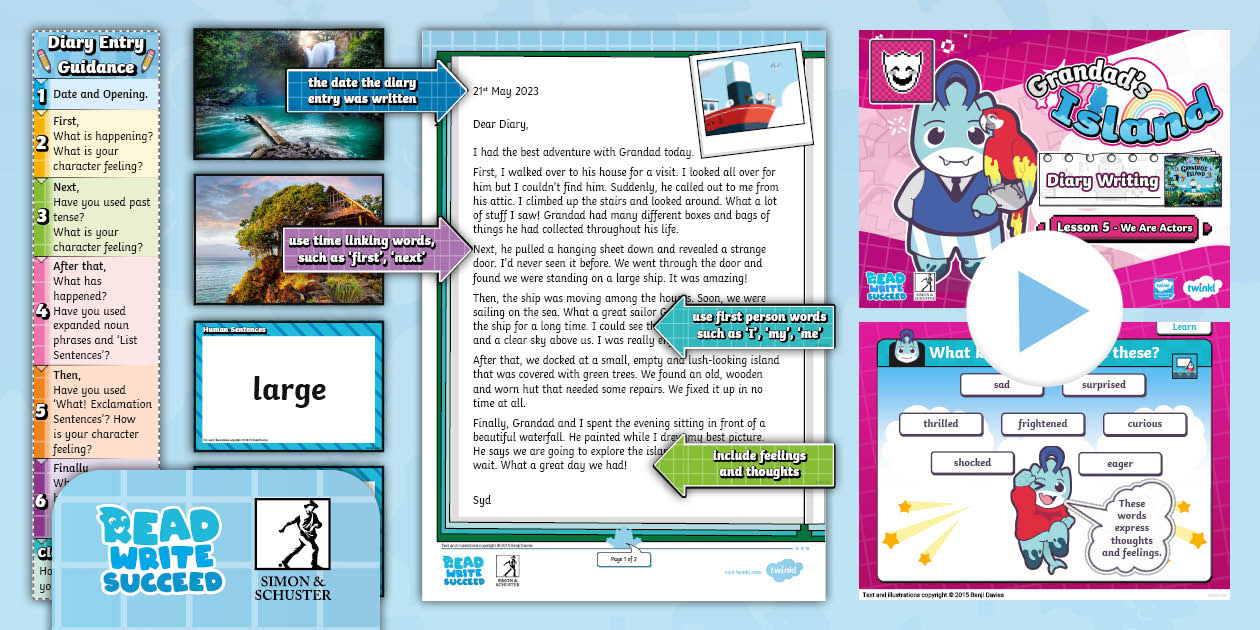 FREE! - Grandad's Island: Diary Writing Unit Pack [Year 2]