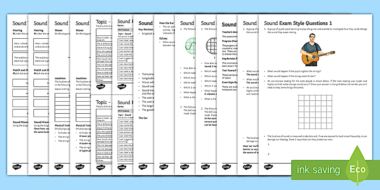 Sound Revision Pack | KS3 Science | Waves | Physics | Beyond