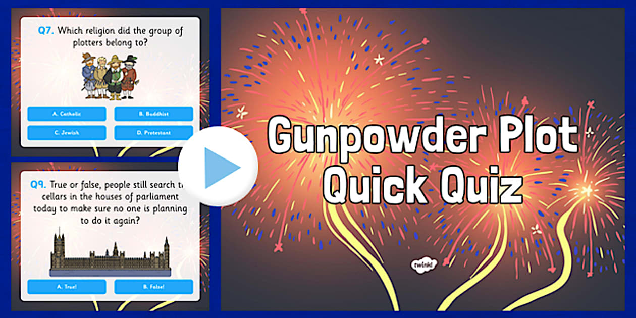 * NOUVEAU * PowerPoint : The Gunpowder Plot Quiz - Twinkl