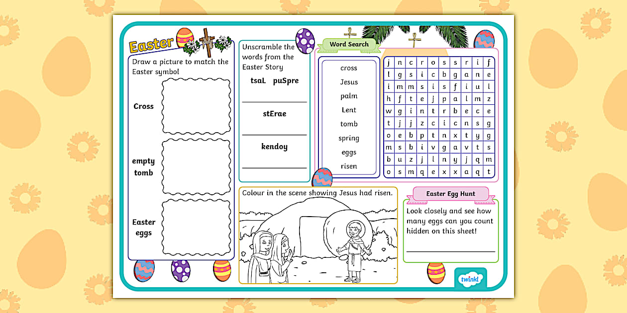 KS1 Easter Activity Mat (teacher made) - Twinkl
