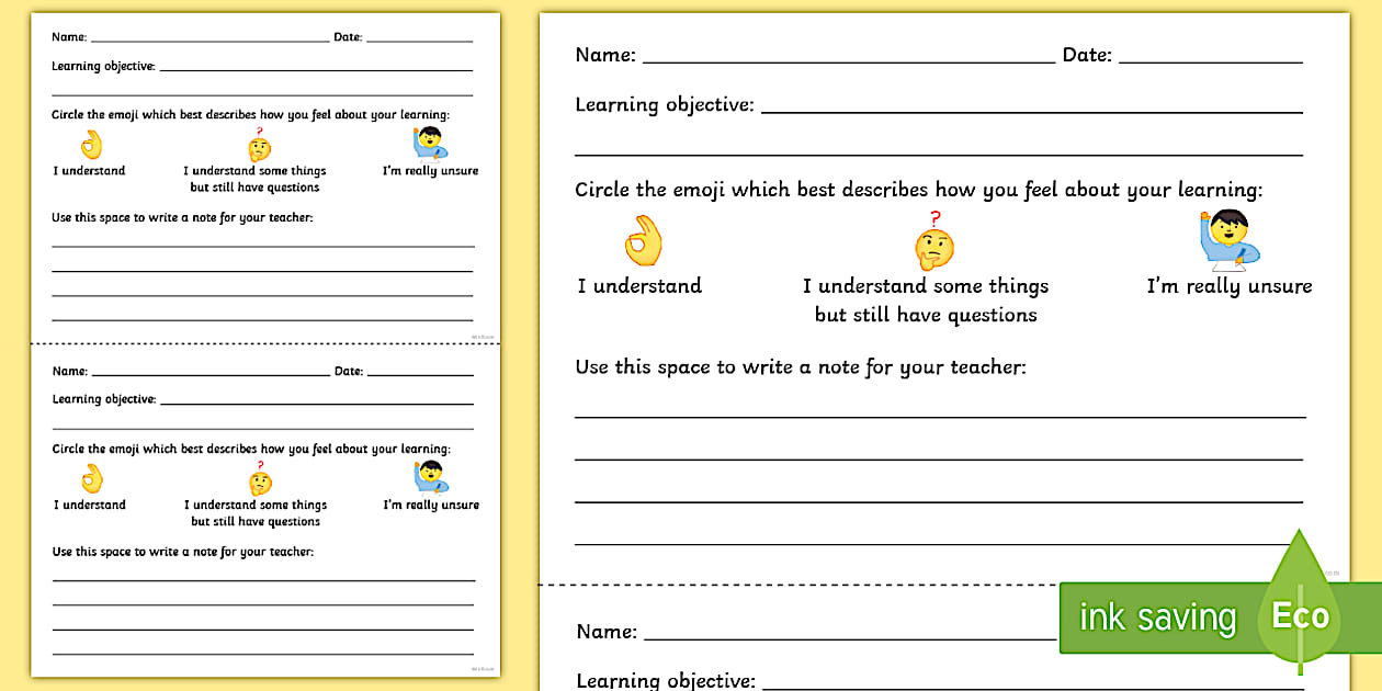 😊 KS1 Emoji Self-Assessment Progress Sheet (Teacher-Made)
