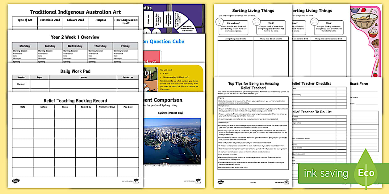 Australian Relief Teacher Taster Resource Pack - Twinkl