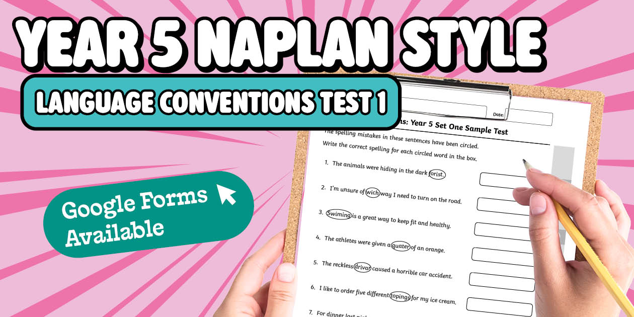 NAPLAN Style Year 5 Language Conventions Digital Form