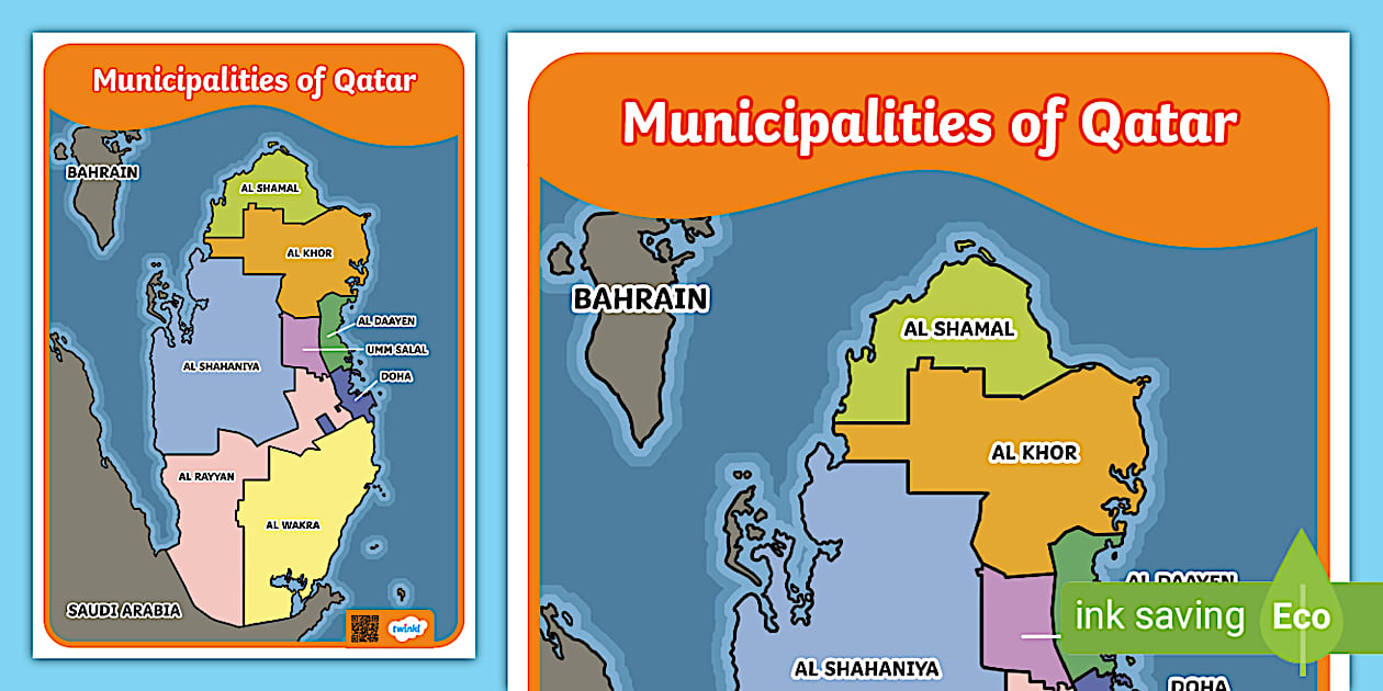 Municipalities of Qatar Poster (teacher made) - Twinkl