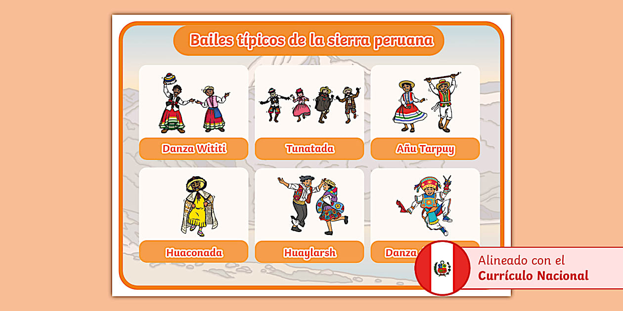 Lámina: Bailes típicos de la sierra peruana | Twinkl