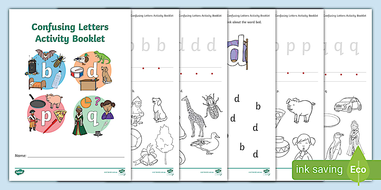 TAS Letter Reversal Worksheet - Twinkl