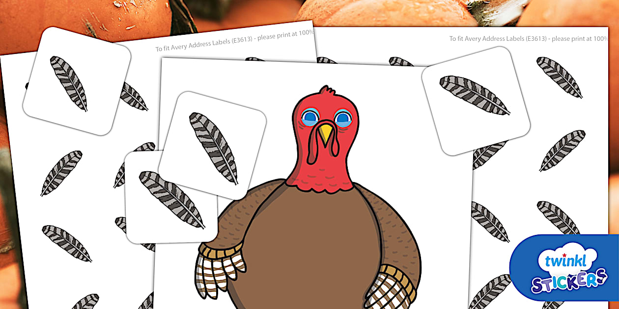 Thanksgiving Turkey - Sticker Activity - Twinkl