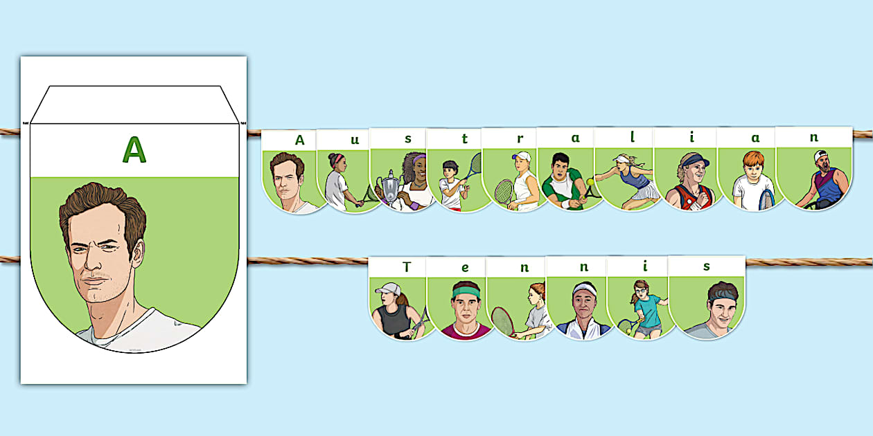 Australian Open Display Bunting (teacher made) - Twinkl