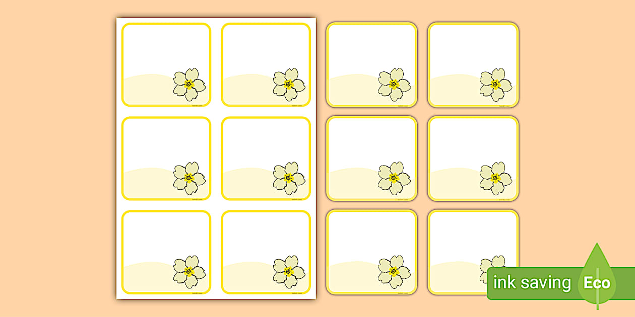 👉 Primrose Themed Editable Drawer Peg Name Labels