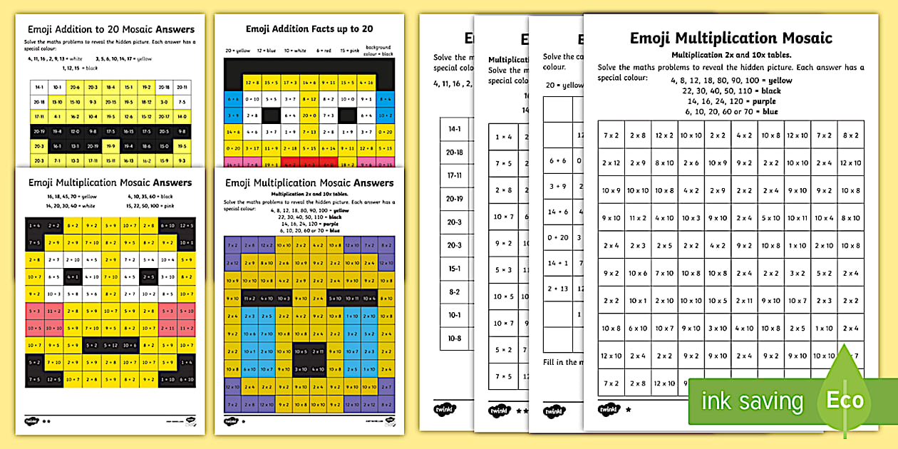 😊 Emoji Maths Activity Pack - Twinkl