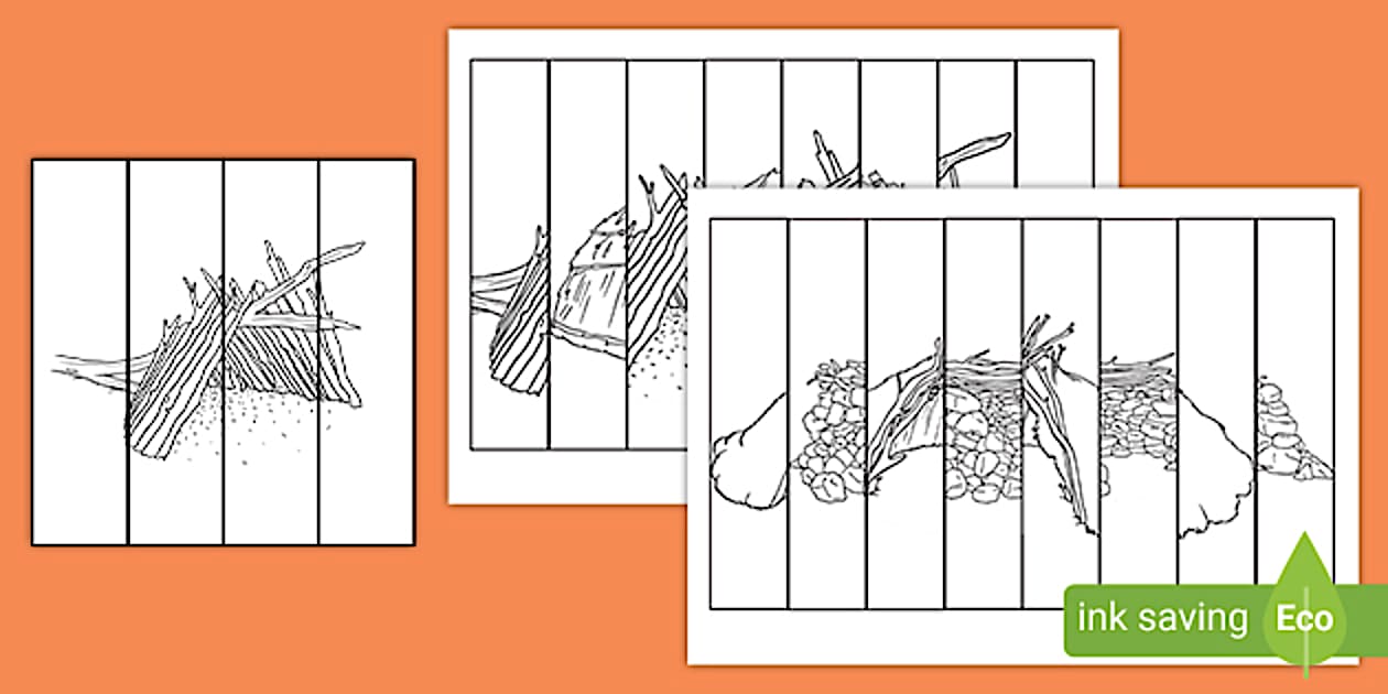 Aboriginal Shelters Agamographs Colouring Pages