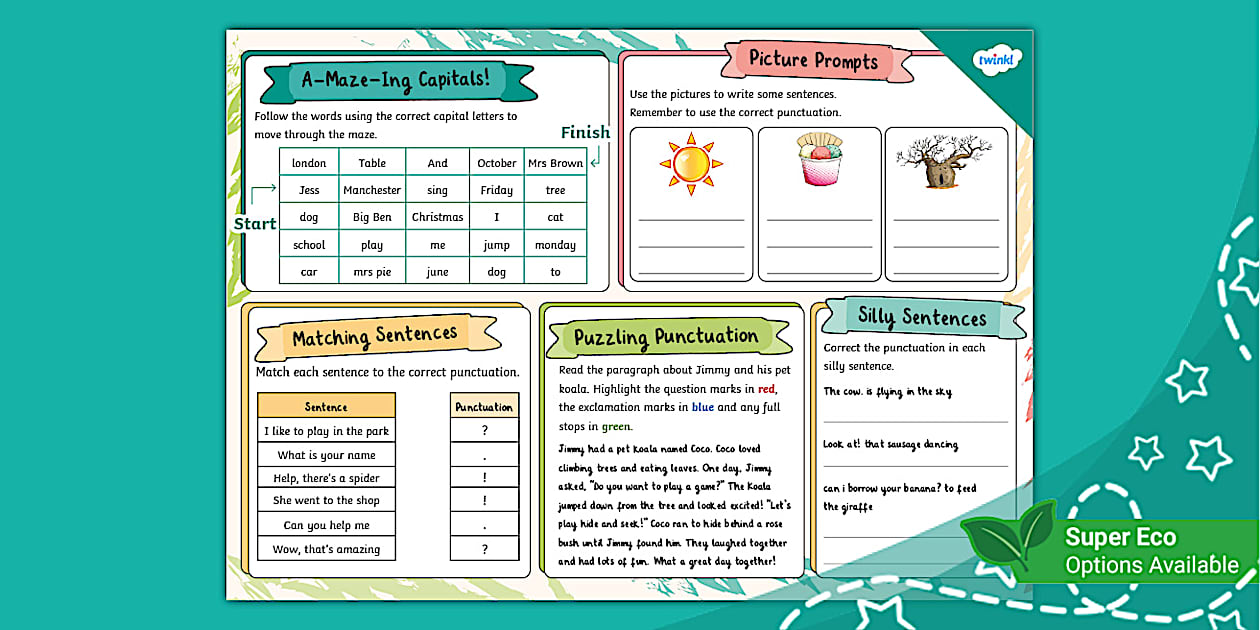 Punctuation Activity Mat (Ages 5 - 6)