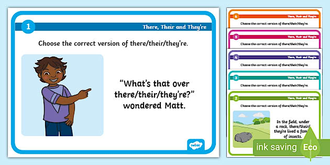 There, Their and They're Blether Stations - Twinkl