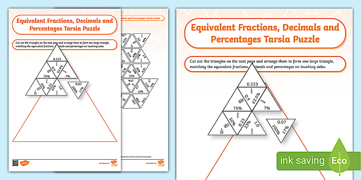 👉 Fractions Tarsia Puzzle | Year 6 Maths Resources | Twinkl