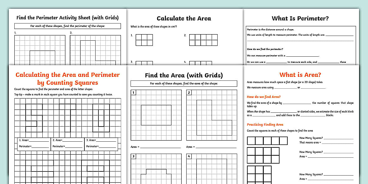 Grade 4 Maths: Perimeter and Surface Area (teacher made)