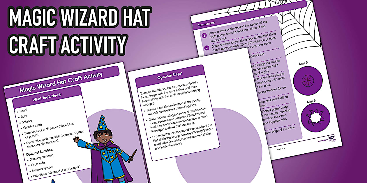 Magic Wizard Hat Craft Activity