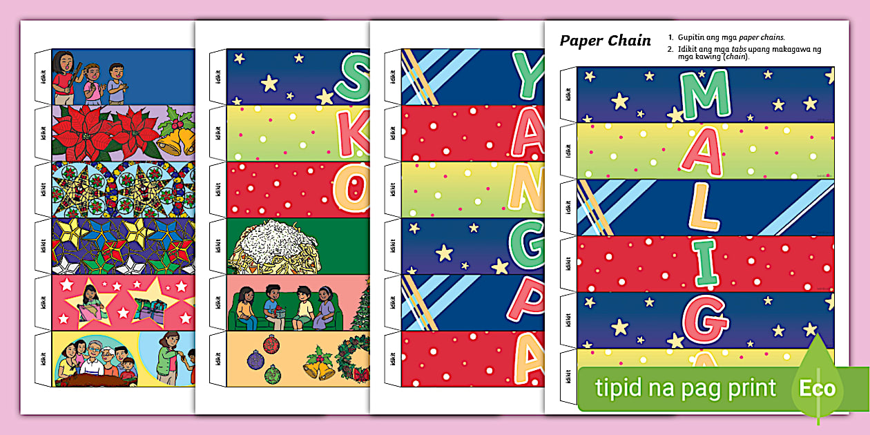 Paskong Pinoy Paper Chain | Grade 1 | Twinkl (teacher made)