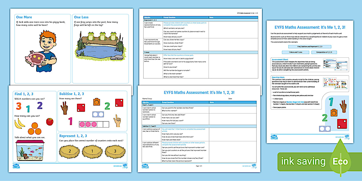 EYFS Maths Assessment: White Rose Maths It's Me 1, 2, 3!