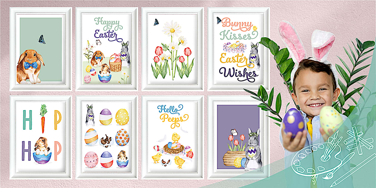 Easter Wall Art Gallery Collection Posters Pack - Twinkl