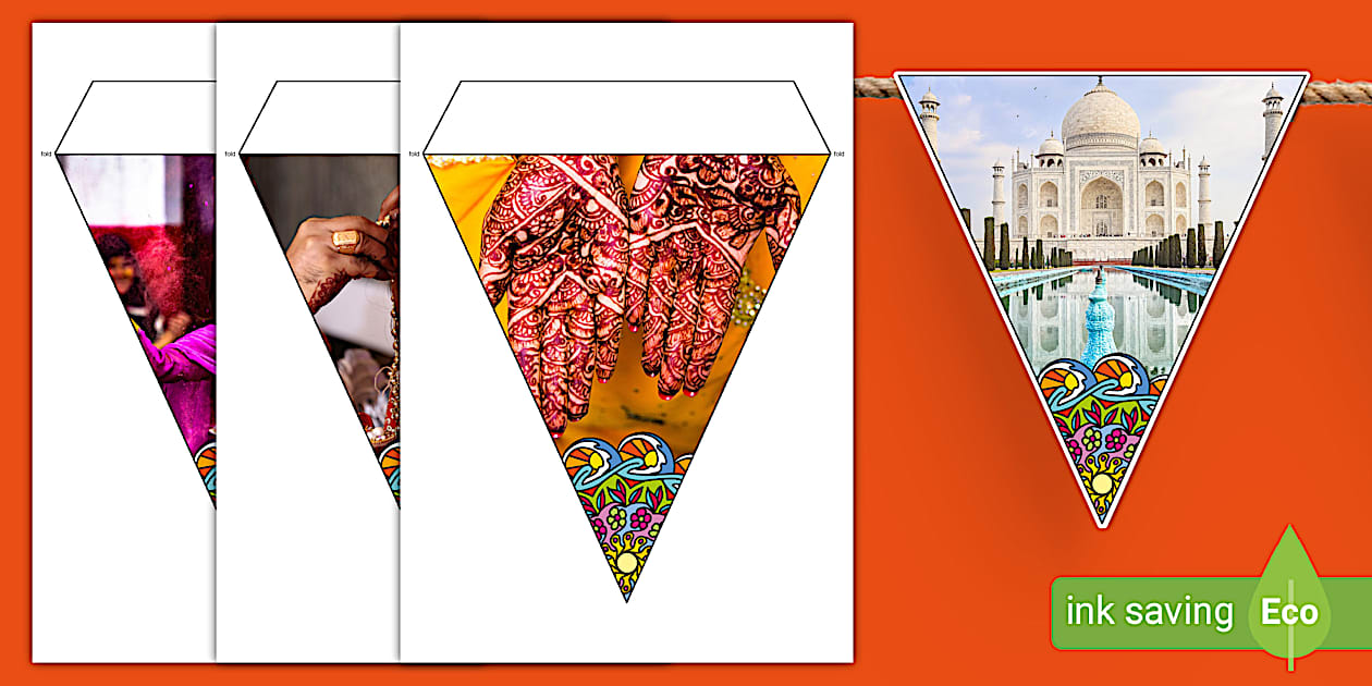 Indian Culture Bunting (teacher made) - Twinkl