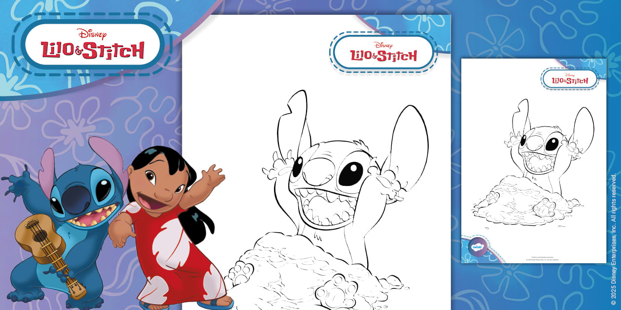 Lilo & Stitch: Stitch Colouring Page