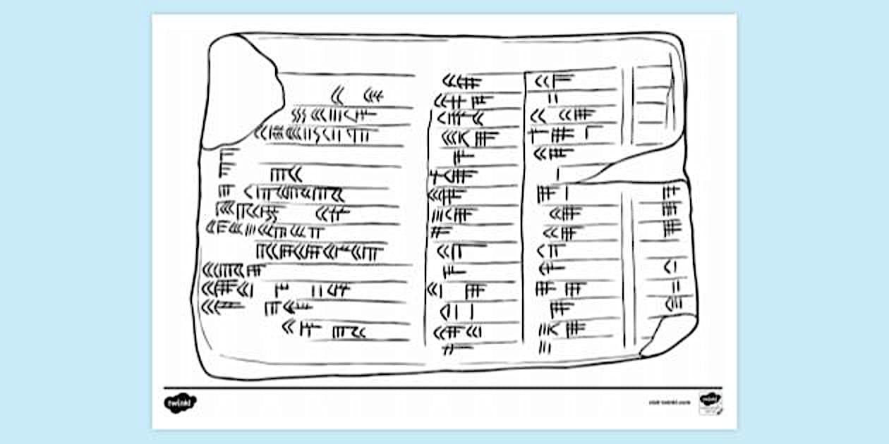 Hieroglyphs with Mathematics | Colouring Sheet | Twinkl