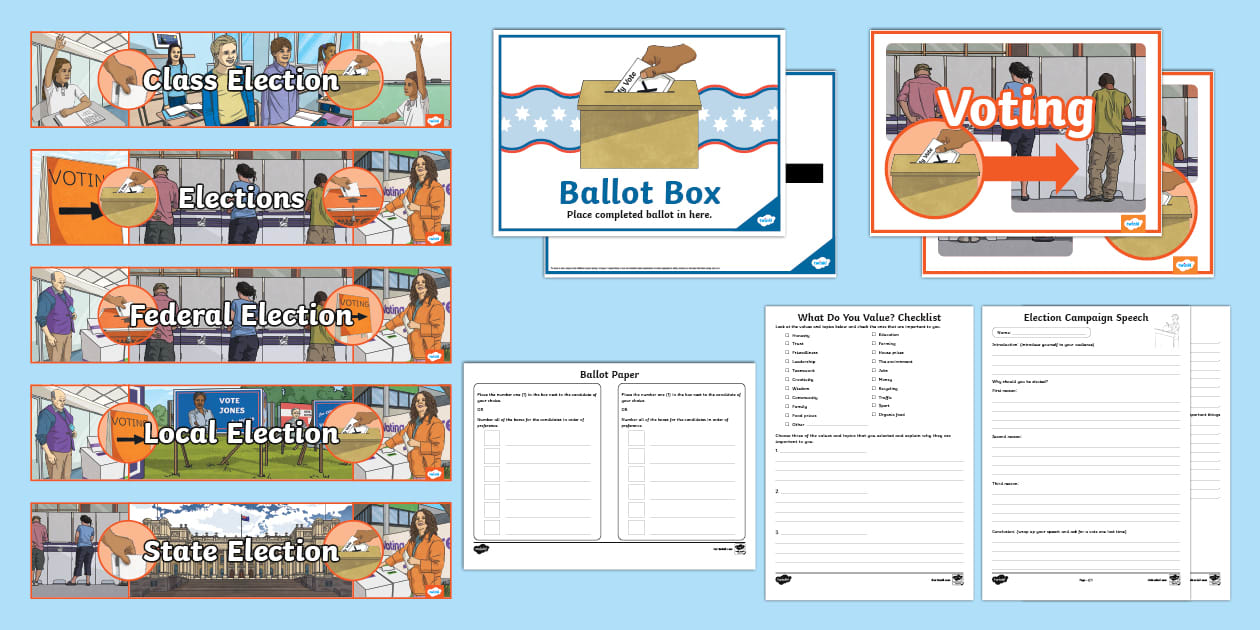 Class Voting and Elections Pack (professor feito) - Twinkl