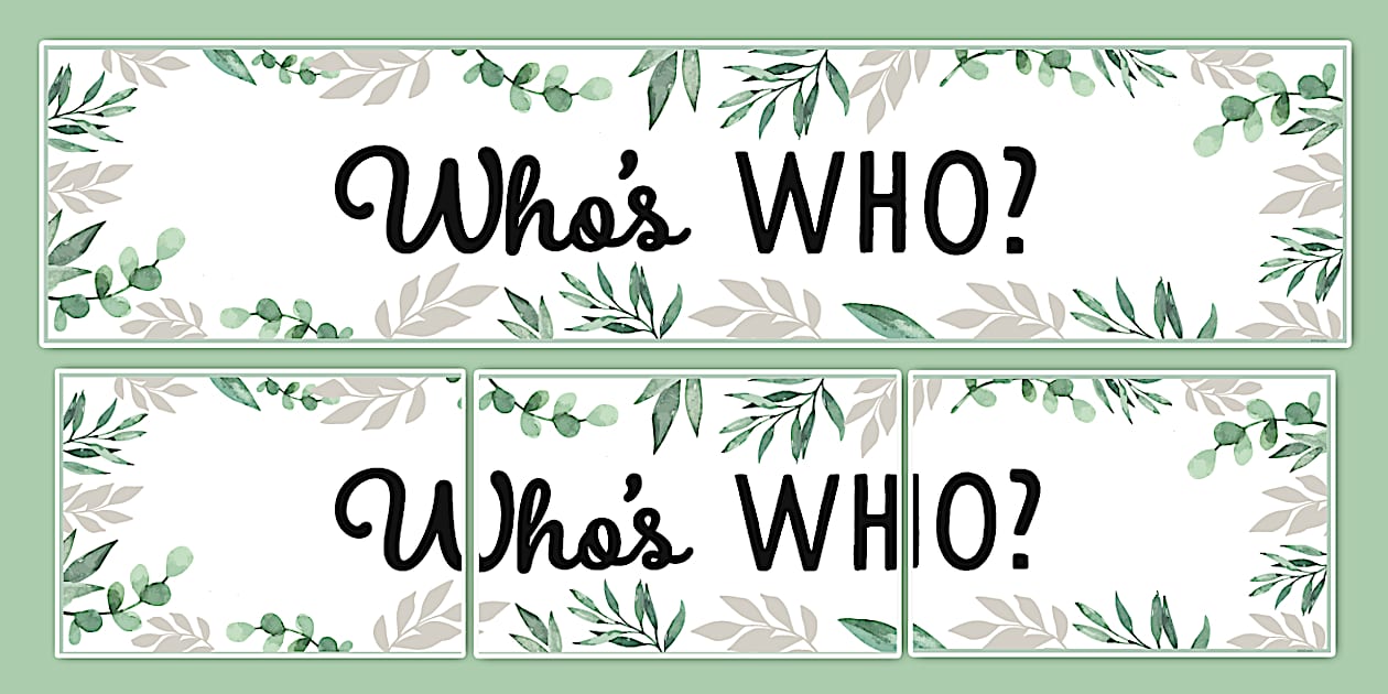 Who's Who? Display Banner (teacher made) - Twinkl