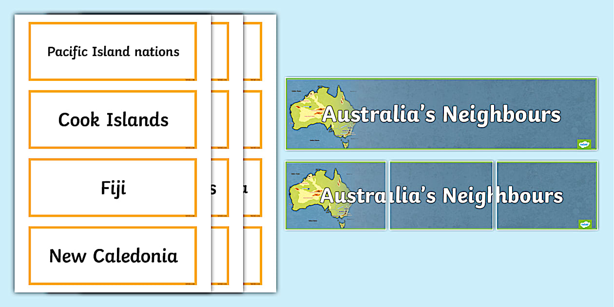 Australia's Neighbours Display Pack (Hecho por educadores)