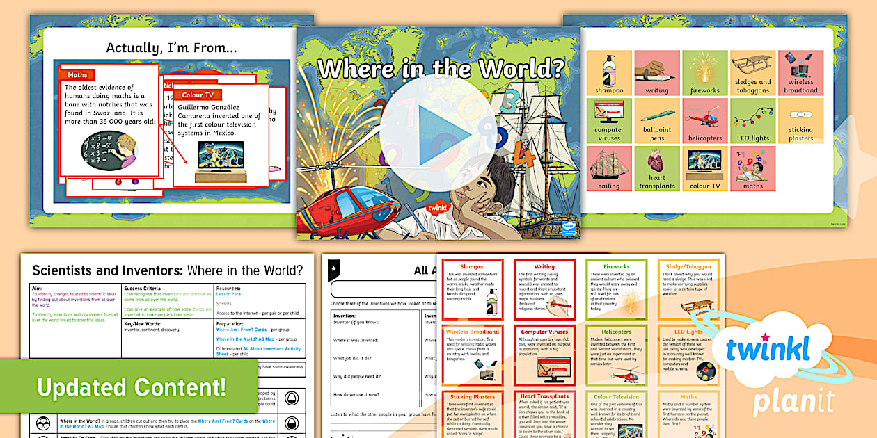 Science: Scientists and Inventors: Where in the World? Year 3 Lesson 8